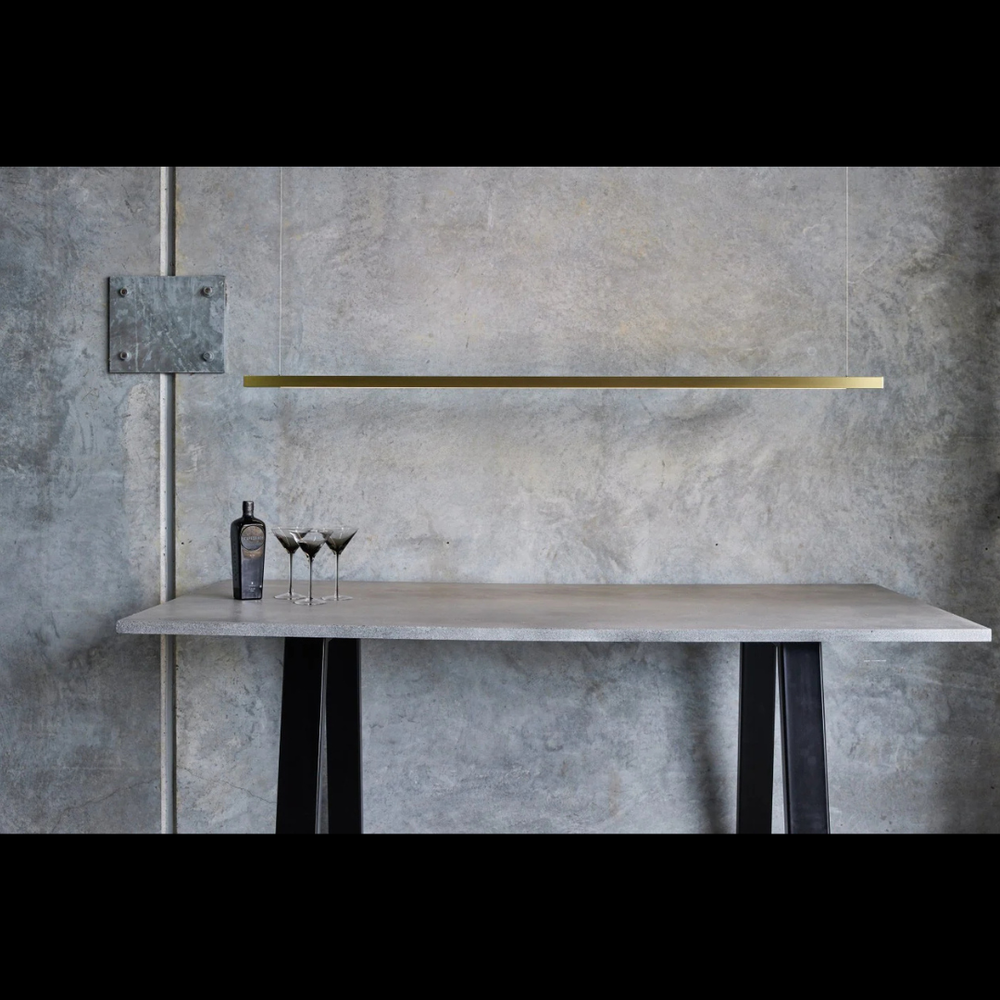 Custom LED Linear Pendant | Brass | Made in NZ by Social Light