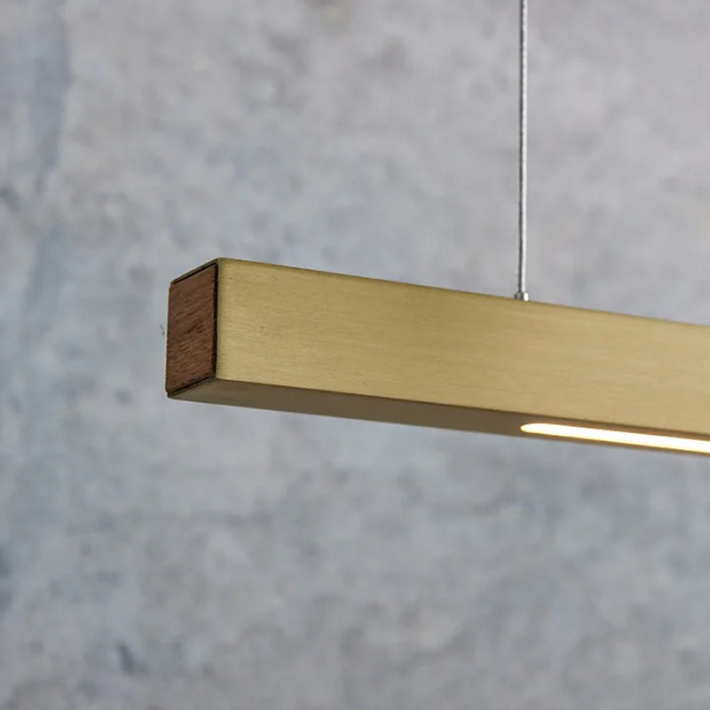 Custom LED Linear Pendant | Brass | Made in NZ by Social Light