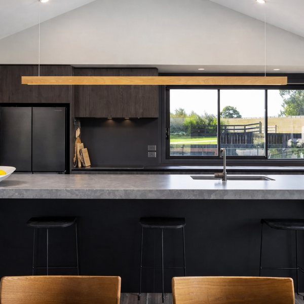 Custom LED Linear Pendant | Oak | Made in NZ by Social Light